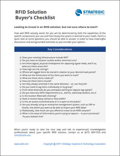 RFID Solution Buyer’s Checklist | SSTC