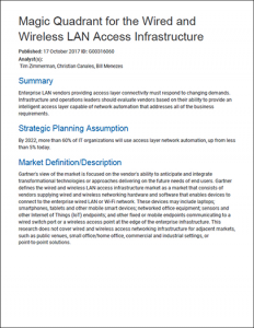 2017 Magic Quadrant for Wireless LAN Access Infrastructure